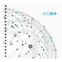Wochenbuch Assessor 2024 - B&uuml;rokalender 15,8x14,7 cm - 1 Woche auf 2 Seiten - mi...