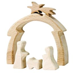K&uuml;nstlerkrippe aus Holz