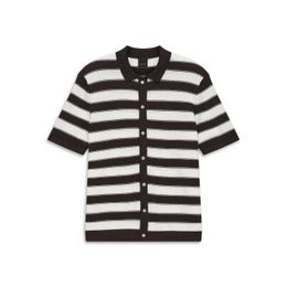 Bugatti Herren Poloshirt, schwarz-wei&szlig;, Gr. XL, unifarben, 50% Baumwolle, 50% Polyester, Shirts, Regular Fit mit Blockstreifen