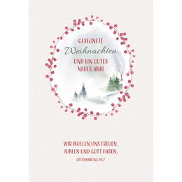 Weihnachtskarte - Gesegnete Weihnachten und ein gutes neues Jahr (6 St&uuml;ck)