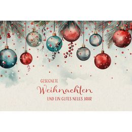 Weihnachtskarte - Gesegnete Weihnachten und ein gutes neues Jahr (6 St&uuml;ck)