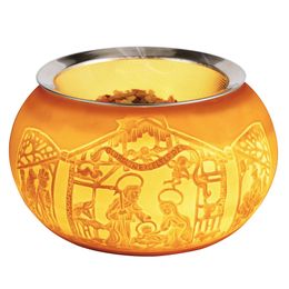 Weihnachtswindlicht aus Biskuitporzellan