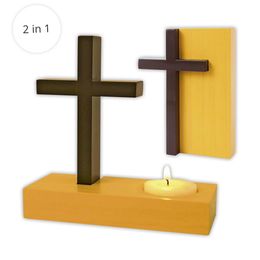 2 in 1: Meditations- und Standkreuz