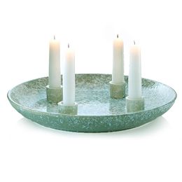 Kerzenschale mit Punktglasur