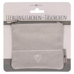 Graues T&auml;schchen mit Engelmotiv (1 St&uuml;ck)