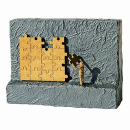 Bronzeskulptur &raquo;Seinen Teil beitragen&laquo;