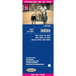 Reise Know-How Landkarte Indien (1:2.900.000) mit Nepal und Sri Lanka
