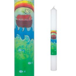 Symbolkerze 400x40 mm Druckmotiv Arche Noah (1 St&uuml;ck)