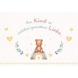 Gl&uuml;ckw&uuml;nschkarte zur Geburt - Ein Kind ist... (6 St&uuml;ck)