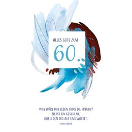 Geburtstagskarte - Alles Gute zum 60. (6 St&uuml;ck)