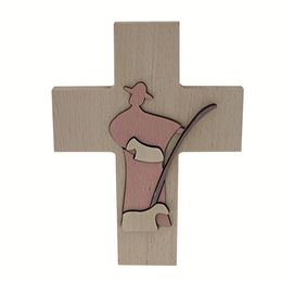 Intarsienkreuz Guter Hirte (1 St&uuml;ck)