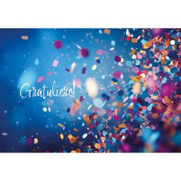 Spruchkarte - Gratuliere! (6 St&uuml;ck)