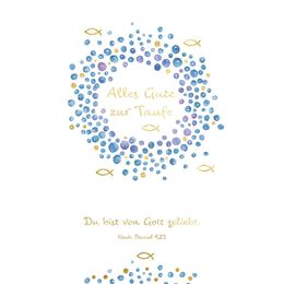 Gl&uuml;ckwunschkarte - Alles Gute zur Taufe (6 St&uuml;ck)