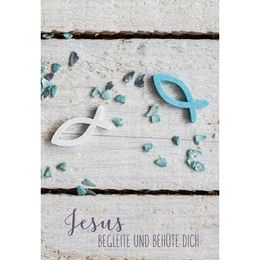 Gl&uuml;ckwunschkarte zur Erstkommunion - Jesus begleite und beh&uuml;te dich (6 St&uuml;ck)