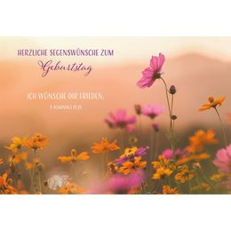 Gl&uuml;ckwunschkarte - Herzliche Segensw&uuml;nsche zum Geburtstag (6 St&uuml;ck)