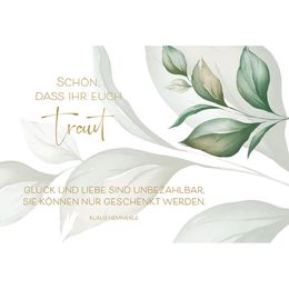 Gl&uuml;ckwunschkarte zur Hochzeit - Sch&ouml;n, dass ihr euch traut (6 St&uuml;ck)