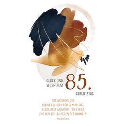 Geburtstagskarte - Gl&uuml;ck und Segen zum 85. Geburtstag (6 St&uuml;ck)