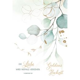 Gl&uuml;ckwunschkarte - Goldene Hochzeit (6 St&uuml;ck)