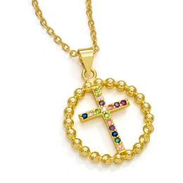 Kette mit Zirkoniasteinen &raquo;Kreuz&laquo;