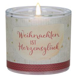 Glaswindlicht - Weihnachten ist Herzensgl&uuml;ck (1 St&uuml;ck)