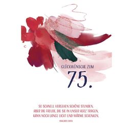 Geburtstagskarte - Gl&uuml;ckw&uuml;nsche zum 75. (6 St&uuml;ck)
