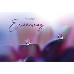 Trauerkarte - Trost der Erinnerung (6 St&uuml;ck)