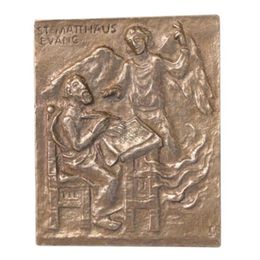 Bronzeheiligenrelief Matth&auml;us (1 St&uuml;ck)