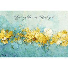 Gl&uuml;ckwunschkarte - Zur goldenen Hochzeit (6 St&uuml;ck)