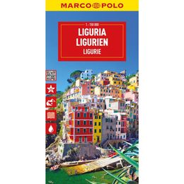 MARCO POLO Reisekarte Italien 05 Ligurien 1:150.000