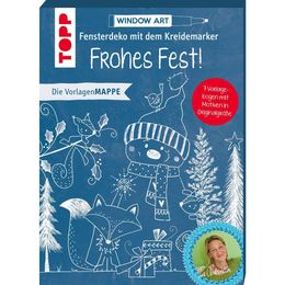 Vorlagenmappe Fensterdeko mit dem Kreidemarker - Frohes Fest!