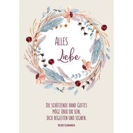 Postkarte zum Geburtstag - Alles Liebe (10 St&uuml;ck)