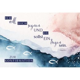 Gl&uuml;ckwunschkarte - Zur Konfirmation (6 St&uuml;ck)
