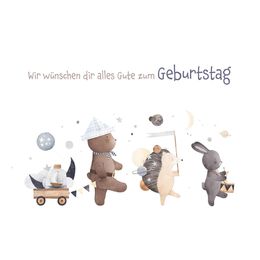 Gl&uuml;ckwunschkarte zum Kindergeburtstag - Wir w&uuml;nschen dir alles Gute zum Geburtst...