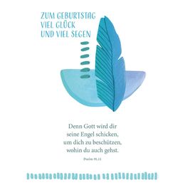 Postkarte - Zum Geburtstag viel Gl&uuml;ck und viel Segen (10 St&uuml;ck)