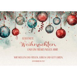 Postkarte - Gesegnete Weihnachten und ein frohes neues Jahr (10 St&uuml;ck)