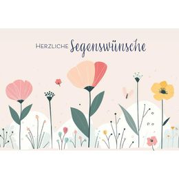 Geburtstagskarte - Herzliche Segensw&uuml;nsche (6 St&uuml;ck)