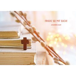 Postkarte zu Ostern - Friede sei mit euch! (10 St&uuml;ck)