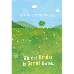 Gl&uuml;ckwunschkarte - Alles Liebe zur Erstkommunion (6 St&uuml;ck)