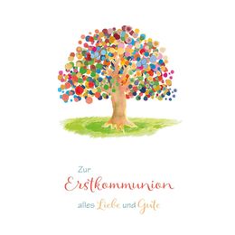Gl&uuml;ckwunschkarte - Zur Erstkommunion alles Liebe und Gute (6 St&uuml;ck)