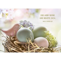Postkarte zu Ostern - Der Herr segne und beh&uuml;te dich (10 St&uuml;ck)