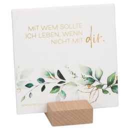 Porzellantafel zum Aufstellen - Mit wem sollte ich leben...