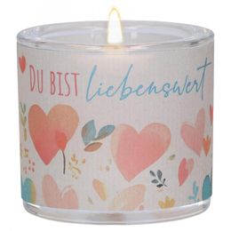 Glaswindlicht zum Geburtstag - Du bist liebenswert
