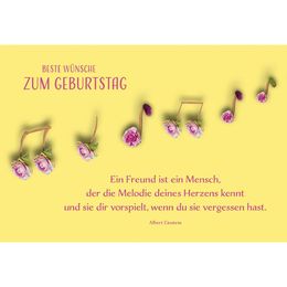 Geburtstagskarte - Beste W&uuml;nsche zum Geburtstag (6 St&uuml;ck)