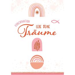 Geldgeschenkkarte zur Konfirmation - Lebe deine Tr&auml;ume (6 St&uuml;ck)