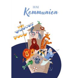 Gl&uuml;ckwunschkarte - Deine Kommunion (6 St&uuml;ck)