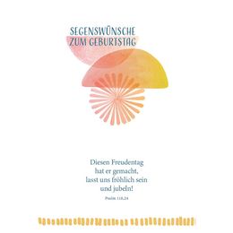 Geburtstagskarte - Segensw&uuml;nsche zum Geburtstag (6 St&uuml;ck)