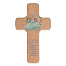 Kinderholzkreuz - M&uuml;de bin ich, geh zur Ruh... (1 St&uuml;ck)