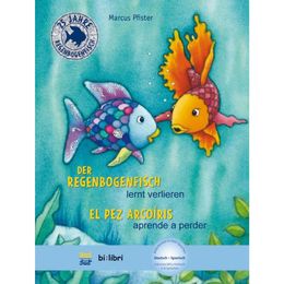 Der Regenbogenfisch lernt verlieren. Kinderbuch Deutsch-Spanisch