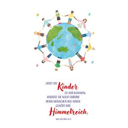 Gl&uuml;ckwunschkarte zur Kommunion - Lasst die Kinder zu mir kommen... (6 St&uuml;ck)