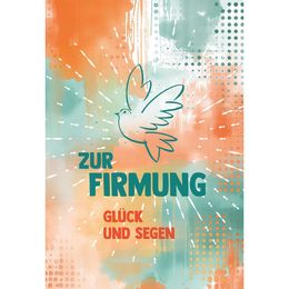 Gl&uuml;ckwunschkarte - Zur Firmung Gl&uuml;ck und Segen (6 St&uuml;ck)